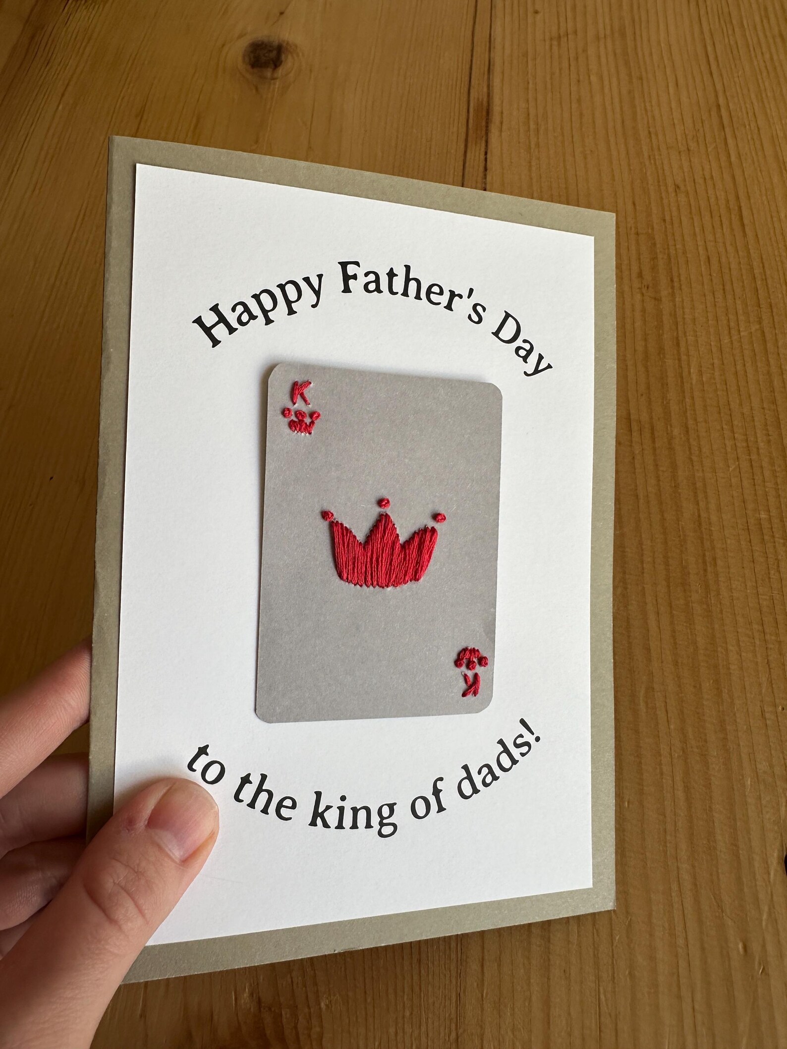 Embroidered Father's Day Card, King of Dads, Magic-lover, Card-player ...
