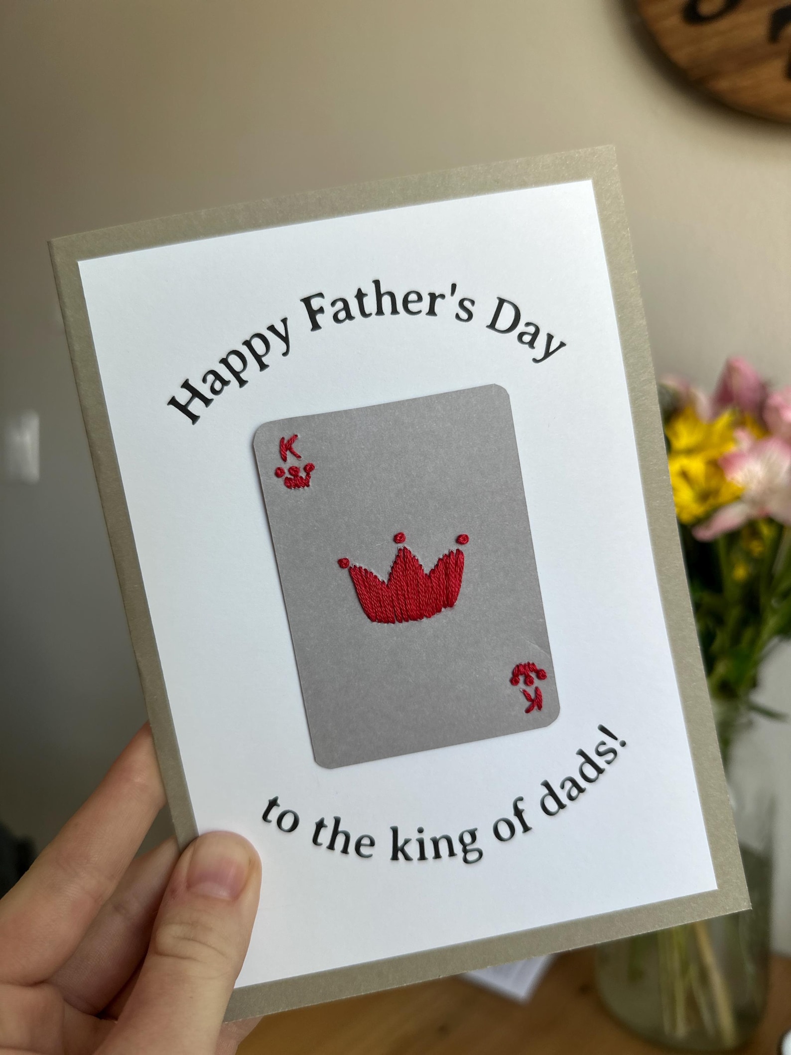 Embroidered Father's Day Card, King of Dads, Magic-lover, Card-player ...