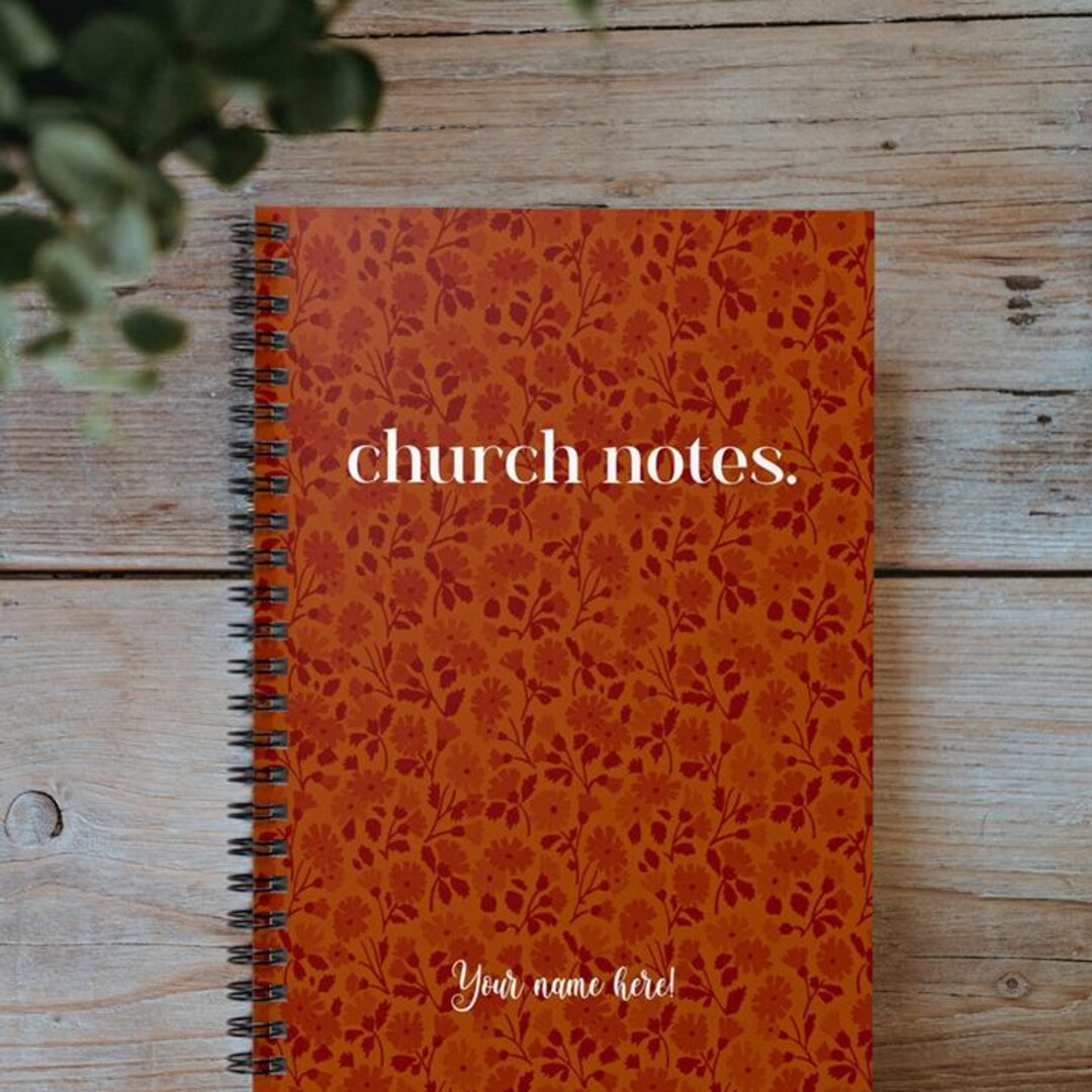 Personalized Church Notebook Church Notes Sermon Notes Autumn Prayer ...