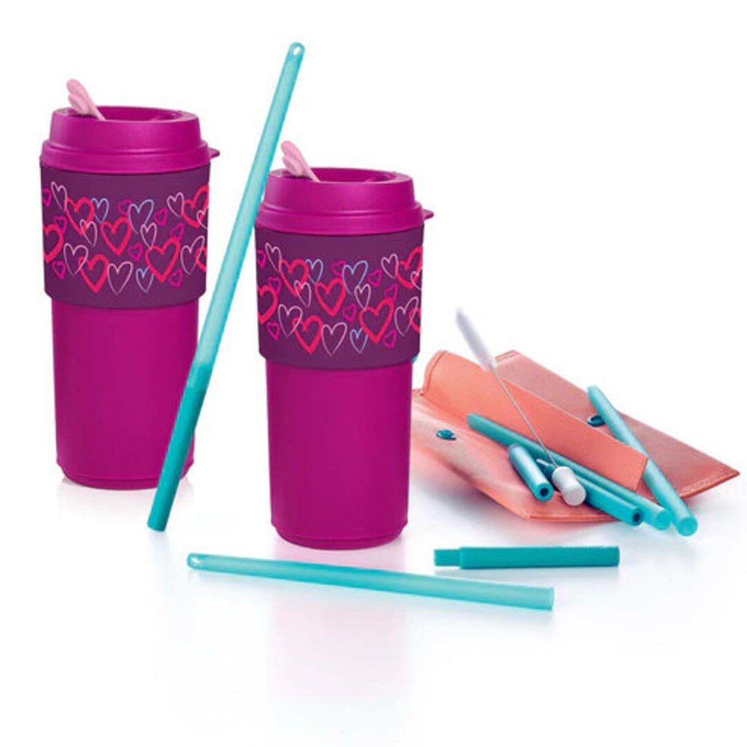 Tupperware Eco Straw Set With Eco To-go Cup Love - Etsy