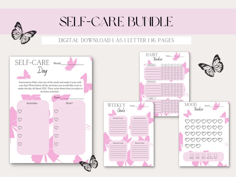 Self Care Printable Activities Self Care Workbook Wellness Printable ...