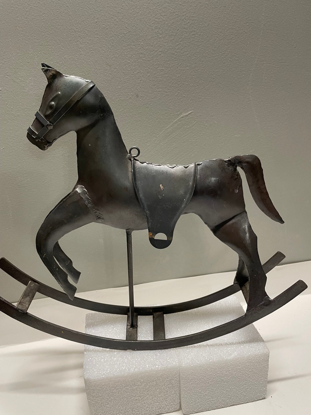 Vintage Metal Rocking Horse - Etsy