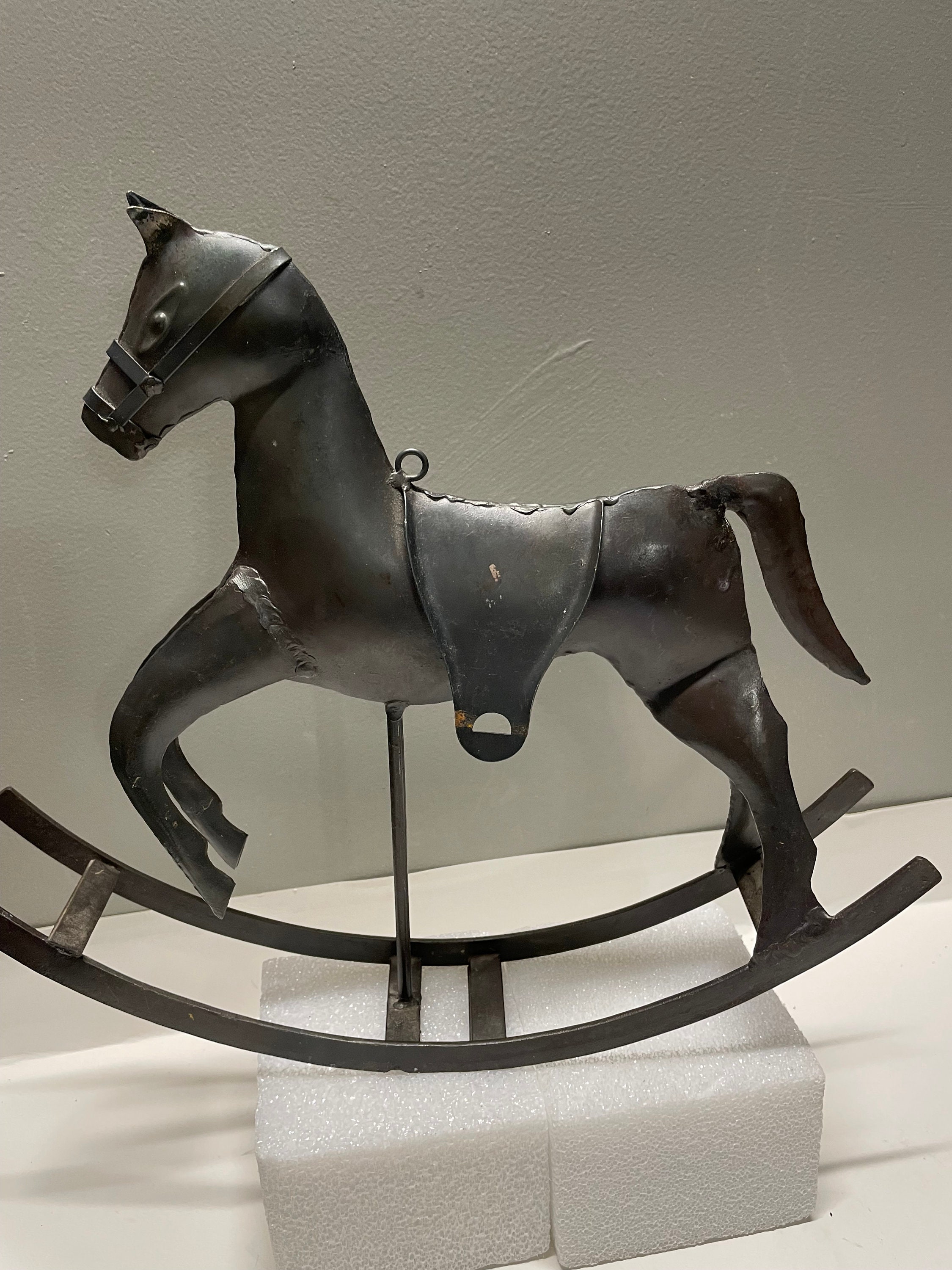 Vintage Metal Rocking Horse - Etsy