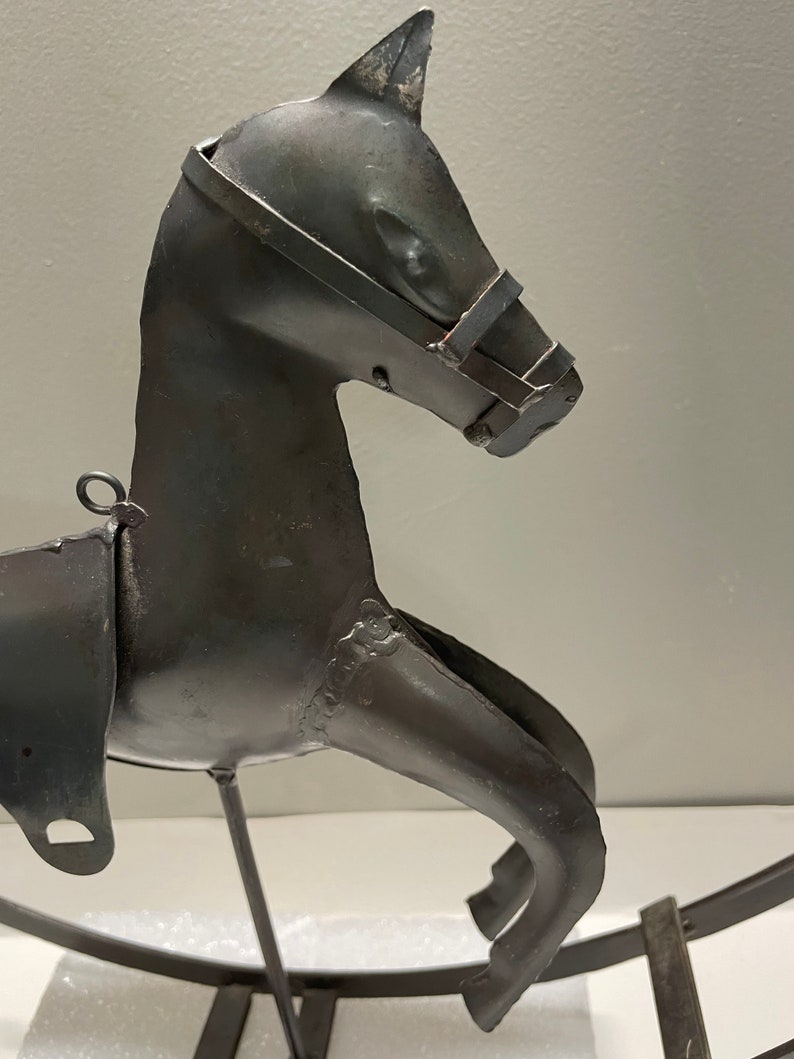 Vintage Metal Rocking Horse - Etsy