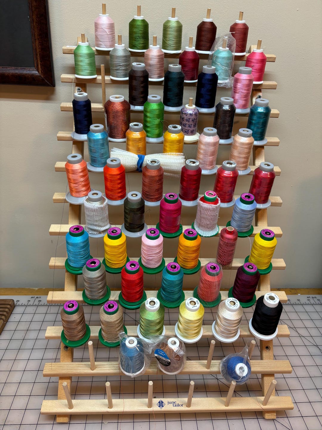 June Taylor Embroidery Thread Rack With an Array of Vintage Spools - Etsy