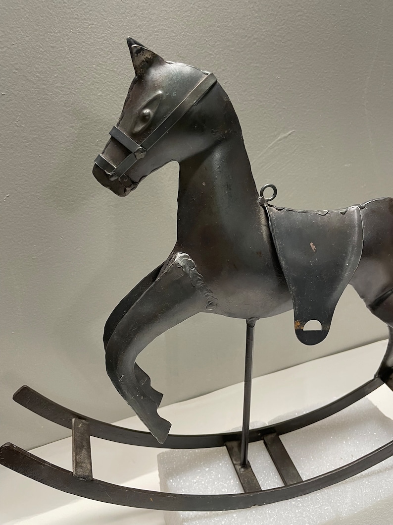 Vintage Metal Rocking Horse - Etsy