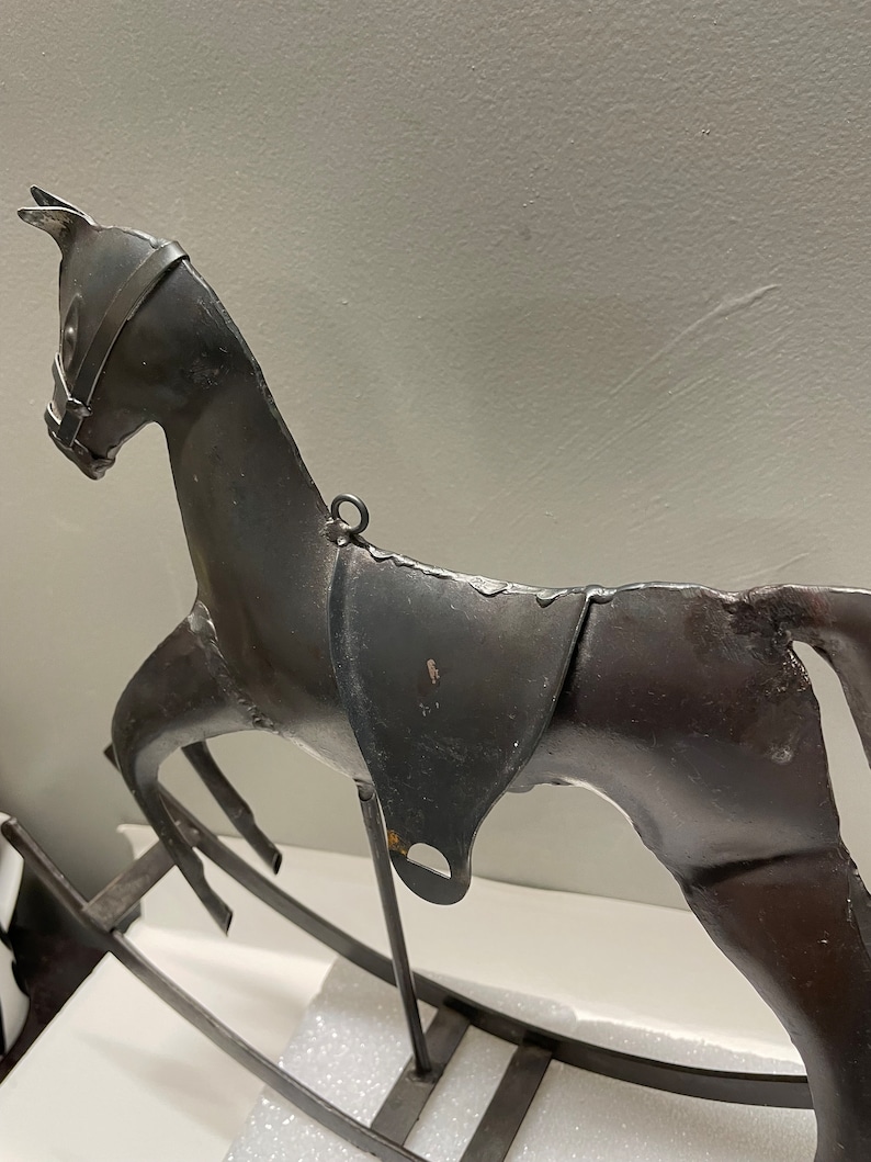 Vintage Metal Rocking Horse - Etsy