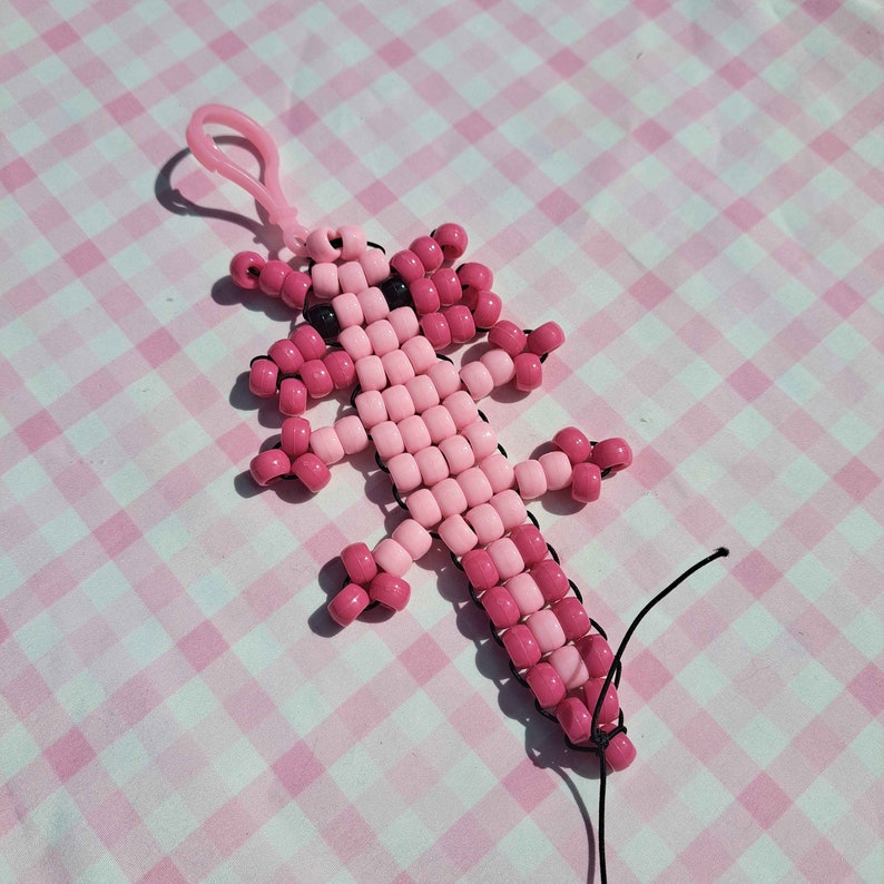 Pony Bead Axolotl Keychain - Etsy