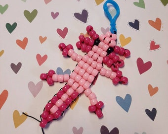 Minecraft Creeper Pony Bead Keychain - Etsy