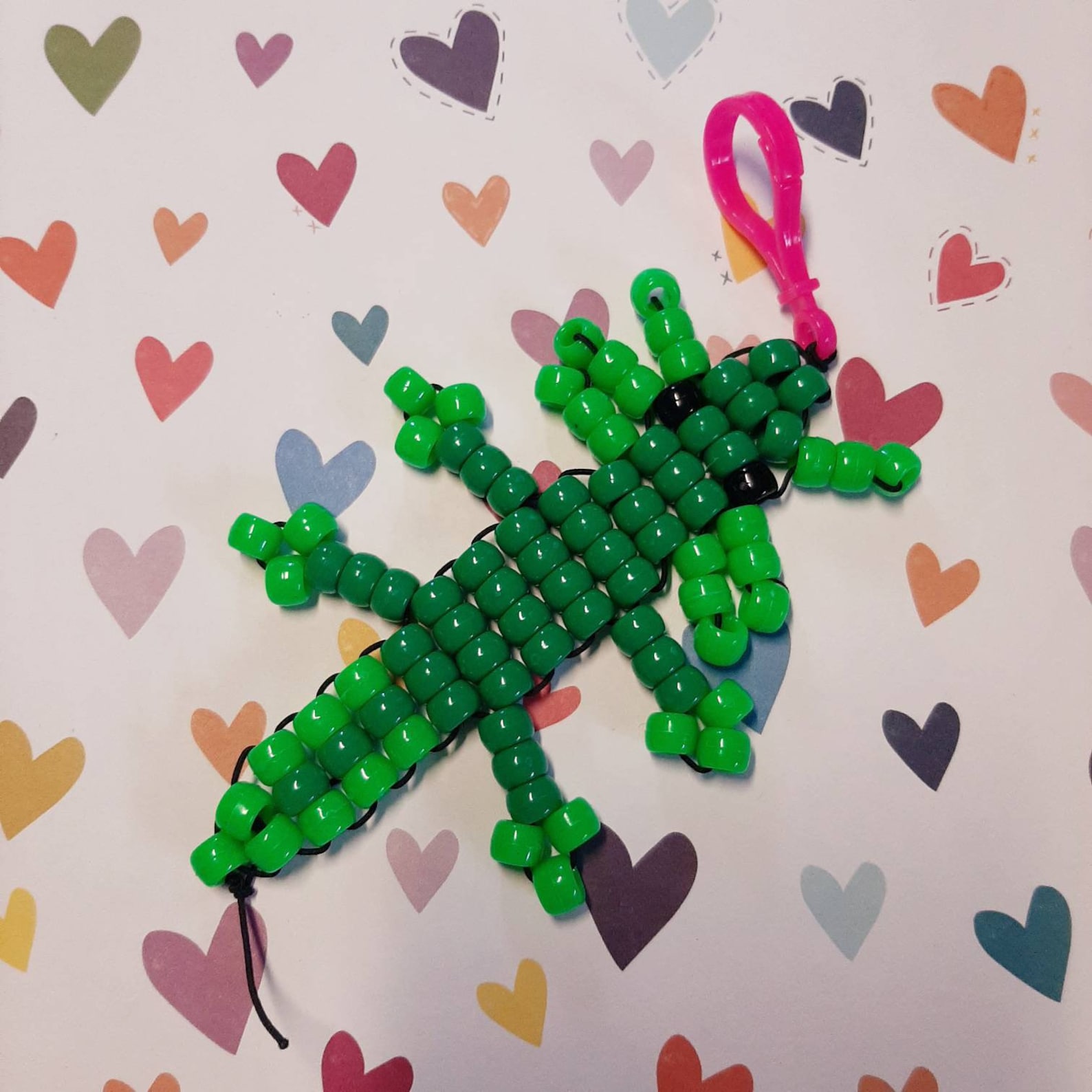 Pony Bead Axolotl Keychain - Etsy
