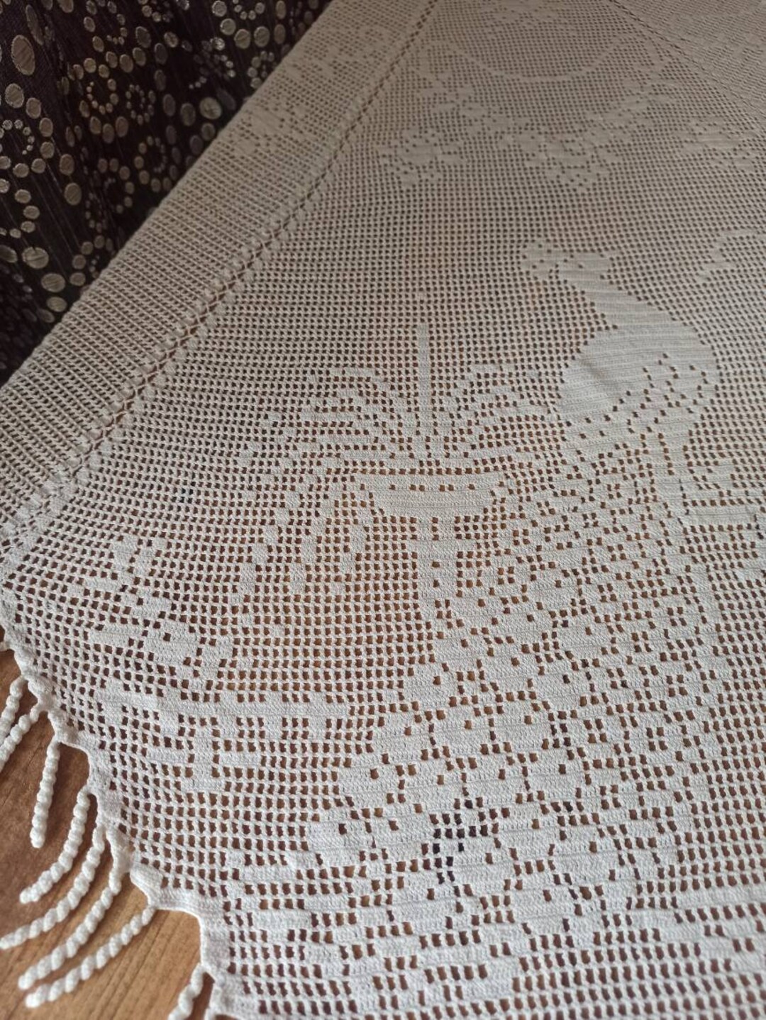 100 Inç Very Large Round Tablecloth Country Park Vintage Style - Etsy