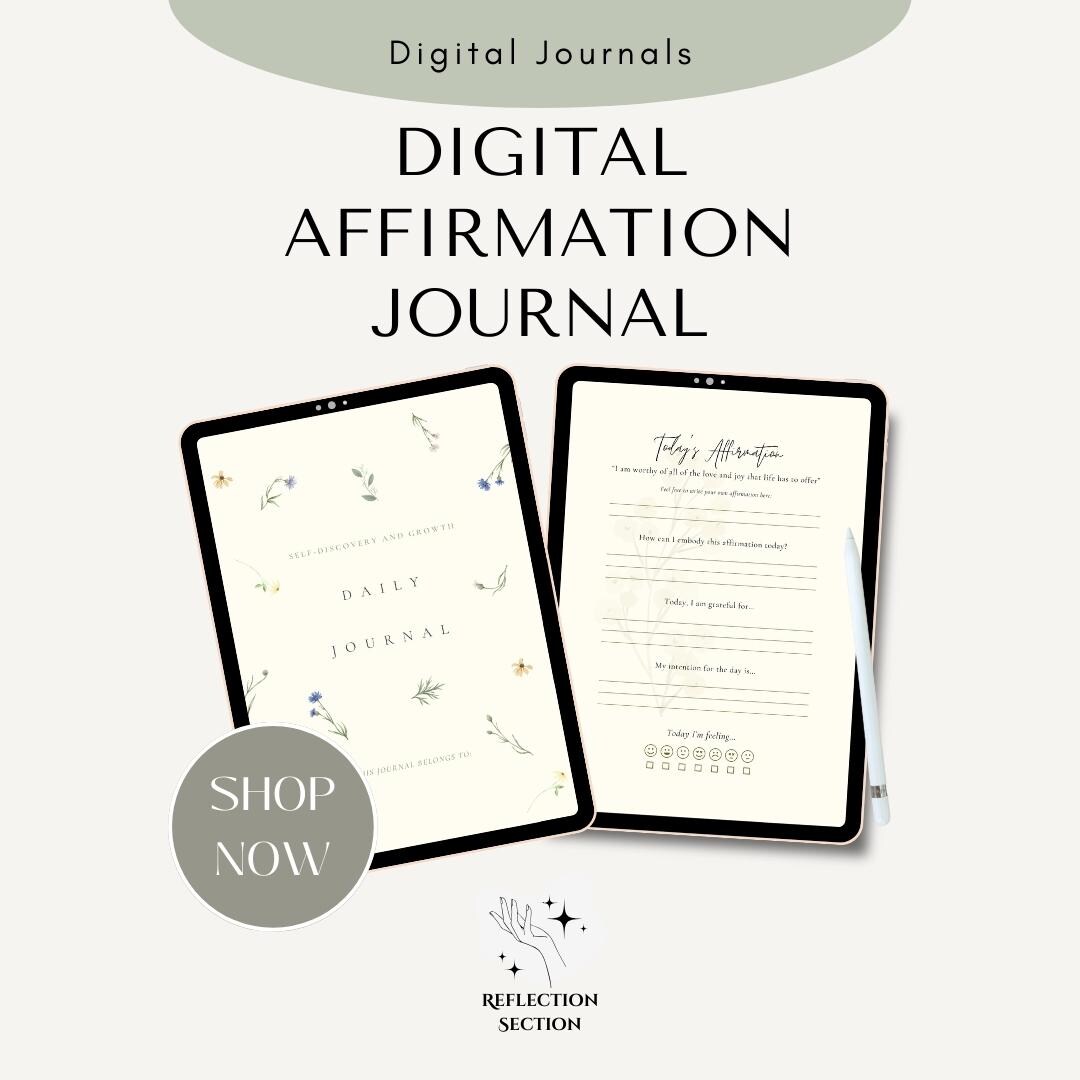 Digital Affirmation Journal - Etsy