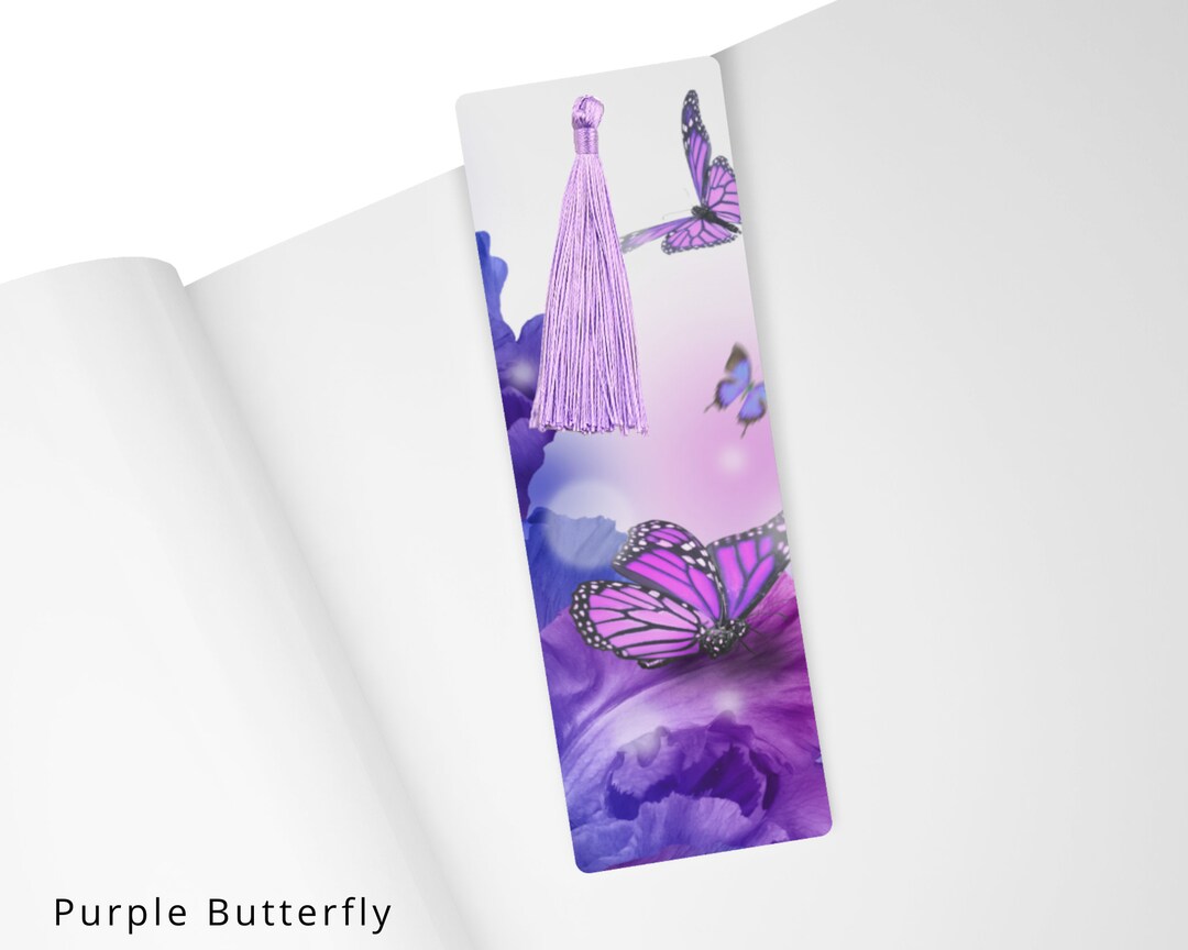 Purple Butterfly Bookmark Collection Handmade Bookmarks Individual or ...