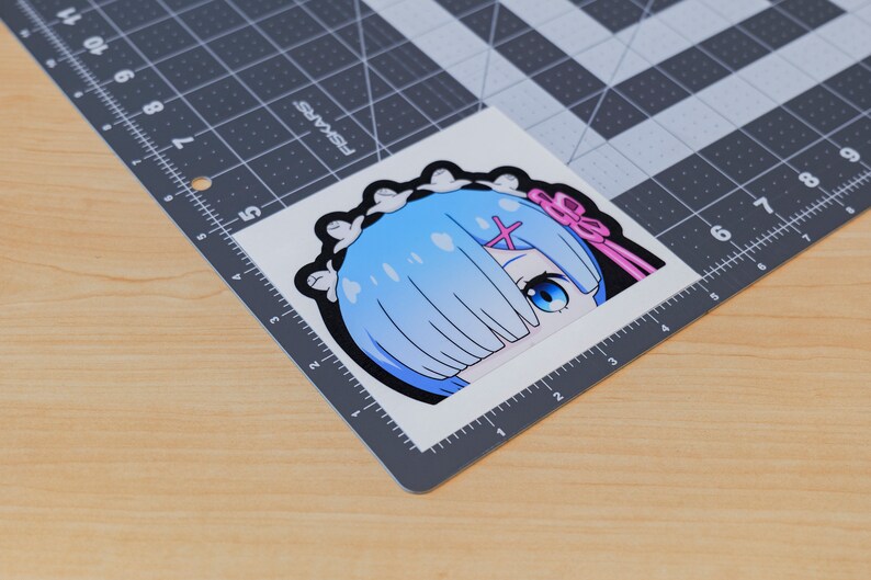 Rem Peeker, Re:zero Anime Sticker Car Decal - Etsy
