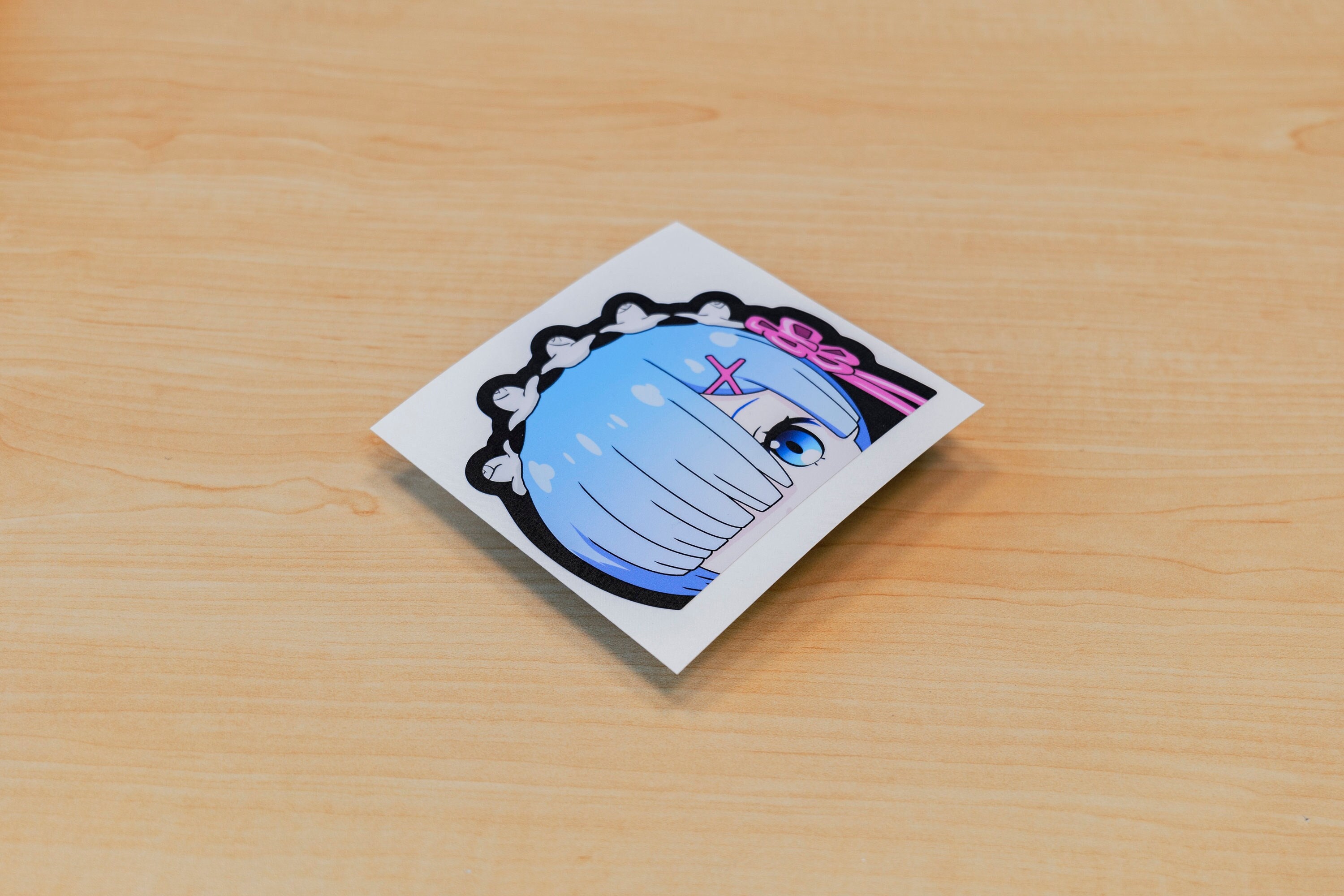 Rem Peeker, Re:zero Anime Sticker Car Decal - Etsy