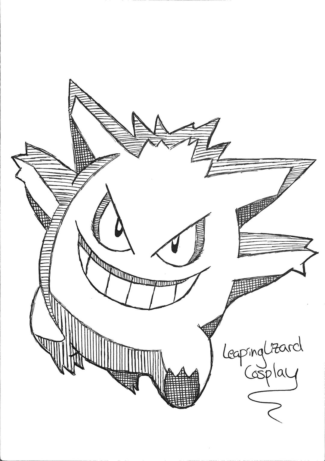 Pokemon Gengar Line Art - Etsy