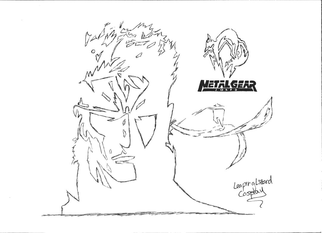 MGS Solid Snake Line Art - Etsy