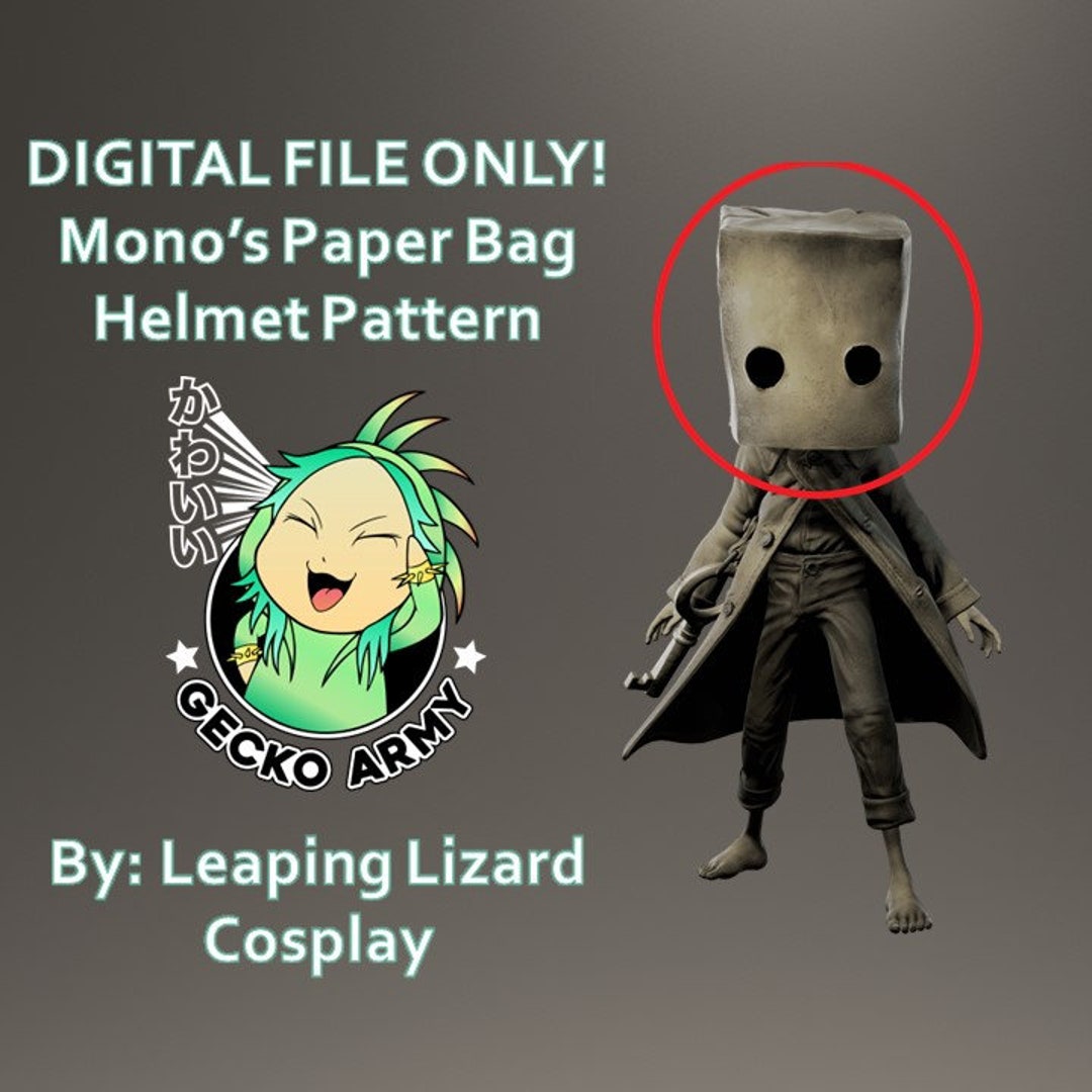 Mono LN2 Paper Bag Hat Pattern DIGITAL FILE Only Blueprint Prop Outline ...