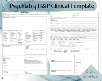 Psych H&p Template - Etsy
