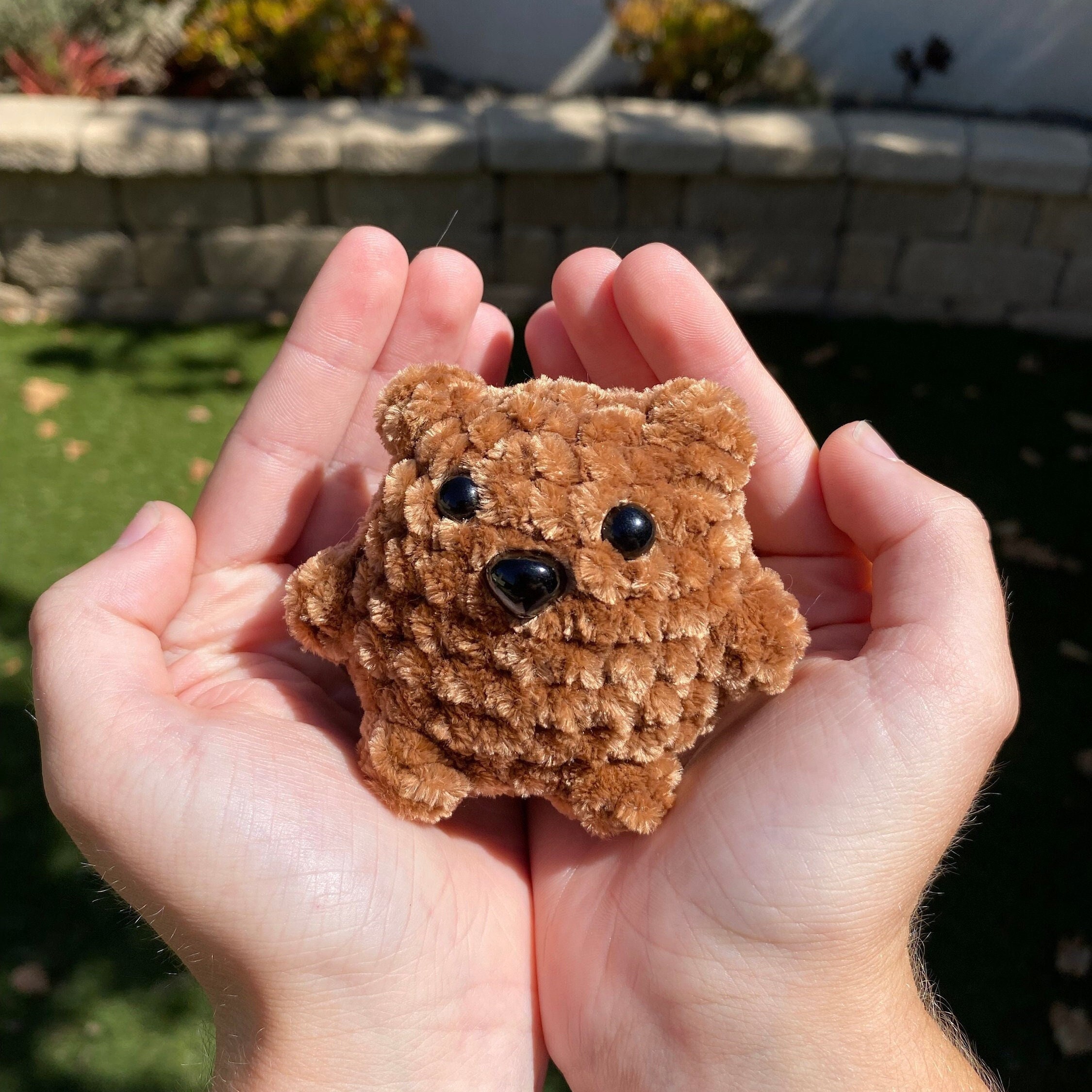 MINI BROWN BEAR Crochet Plushie Gift Brown Small Cute Bear - Etsy