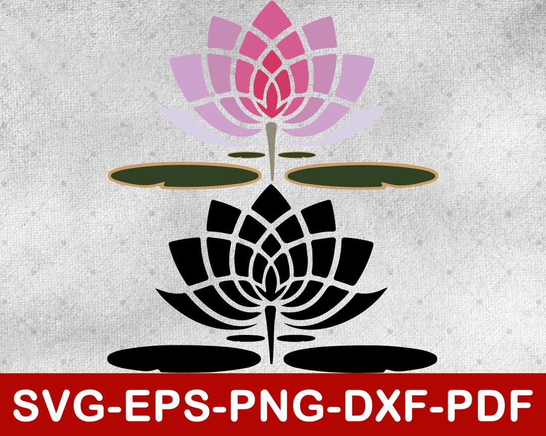 Lotus Flower Svg | Flower Svg Files for Cricut | Vector and Colored Svg ...