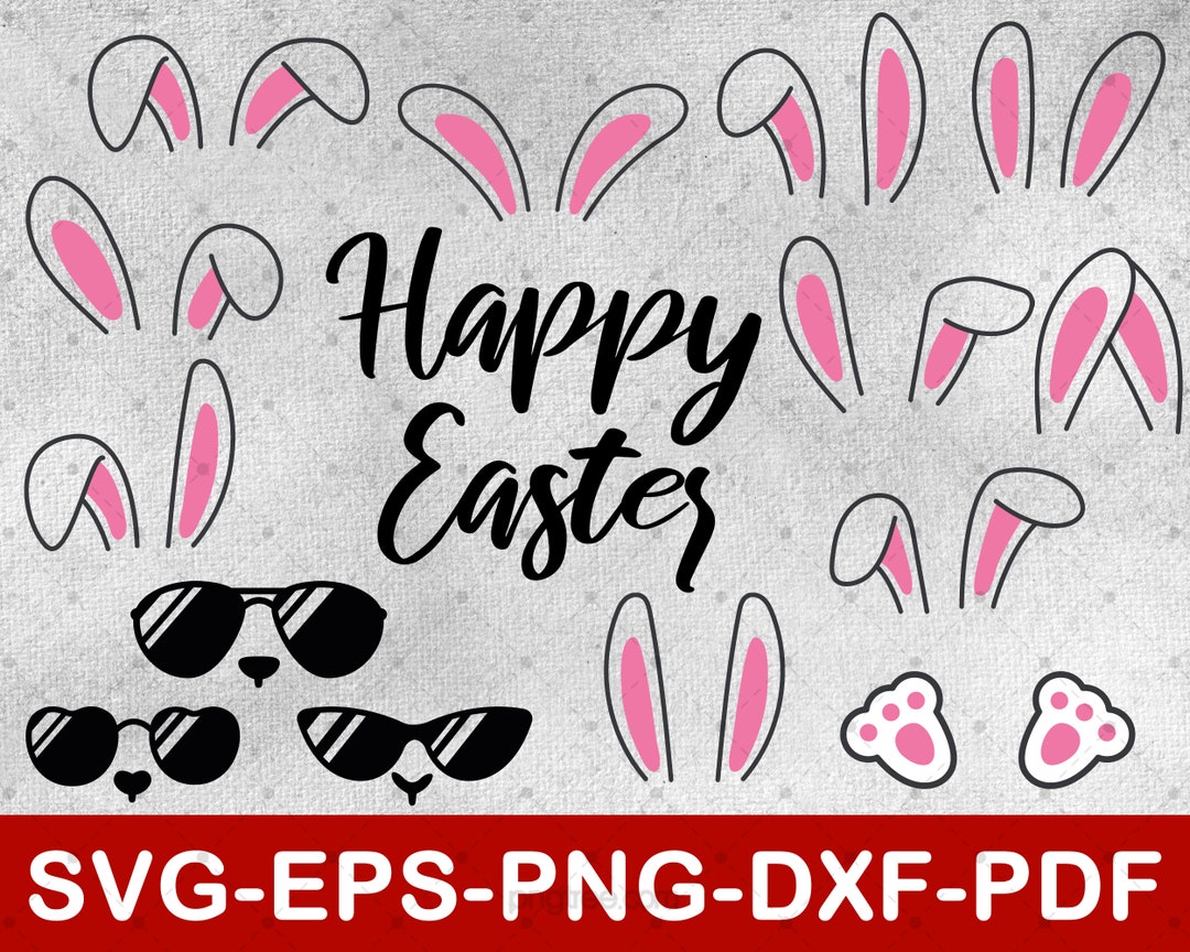 Bunny Ears Svg Bundle | Easter Svg Files for Cricut | Instant Download ...