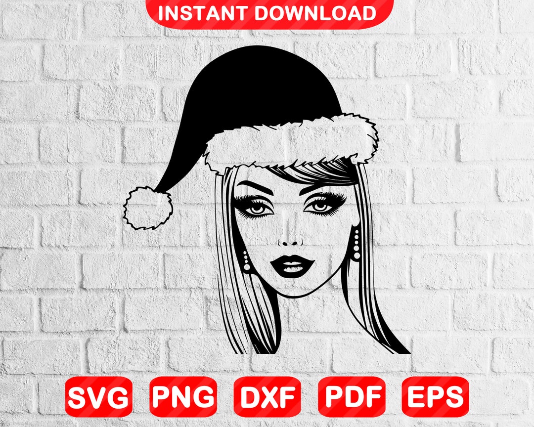 Christmas Girl Svg, Png | Girl Walking Svg | Beautiful Girl Svg | Girl ...