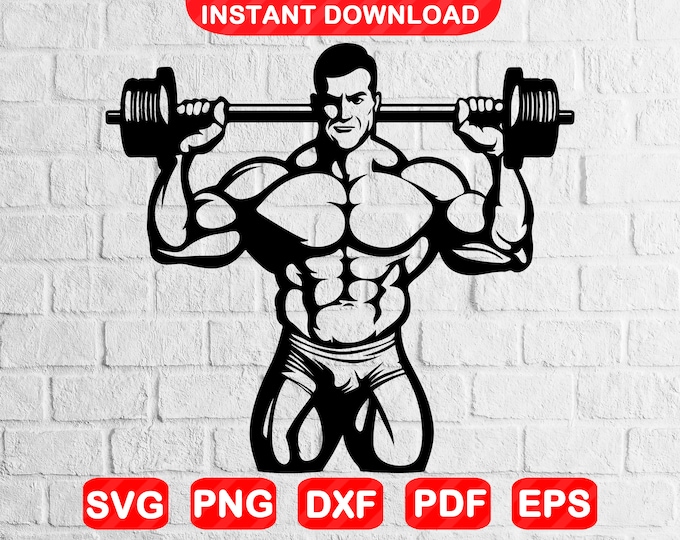 Bodybuilder SVG, Gym SVG PNG, Gym Svg, Muscle Man Gym Svg, Fitness ...
