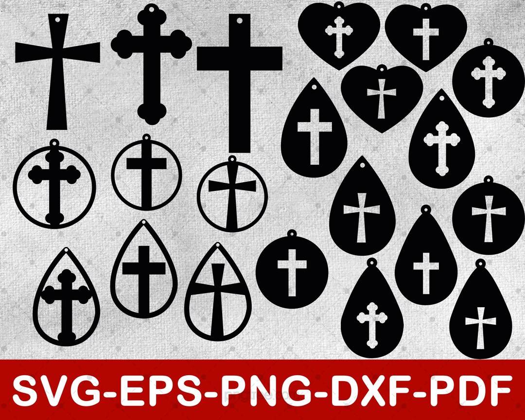 Cross Earring Svg Bundle | Cross Earring Svg Files for Cricut | Instant ...