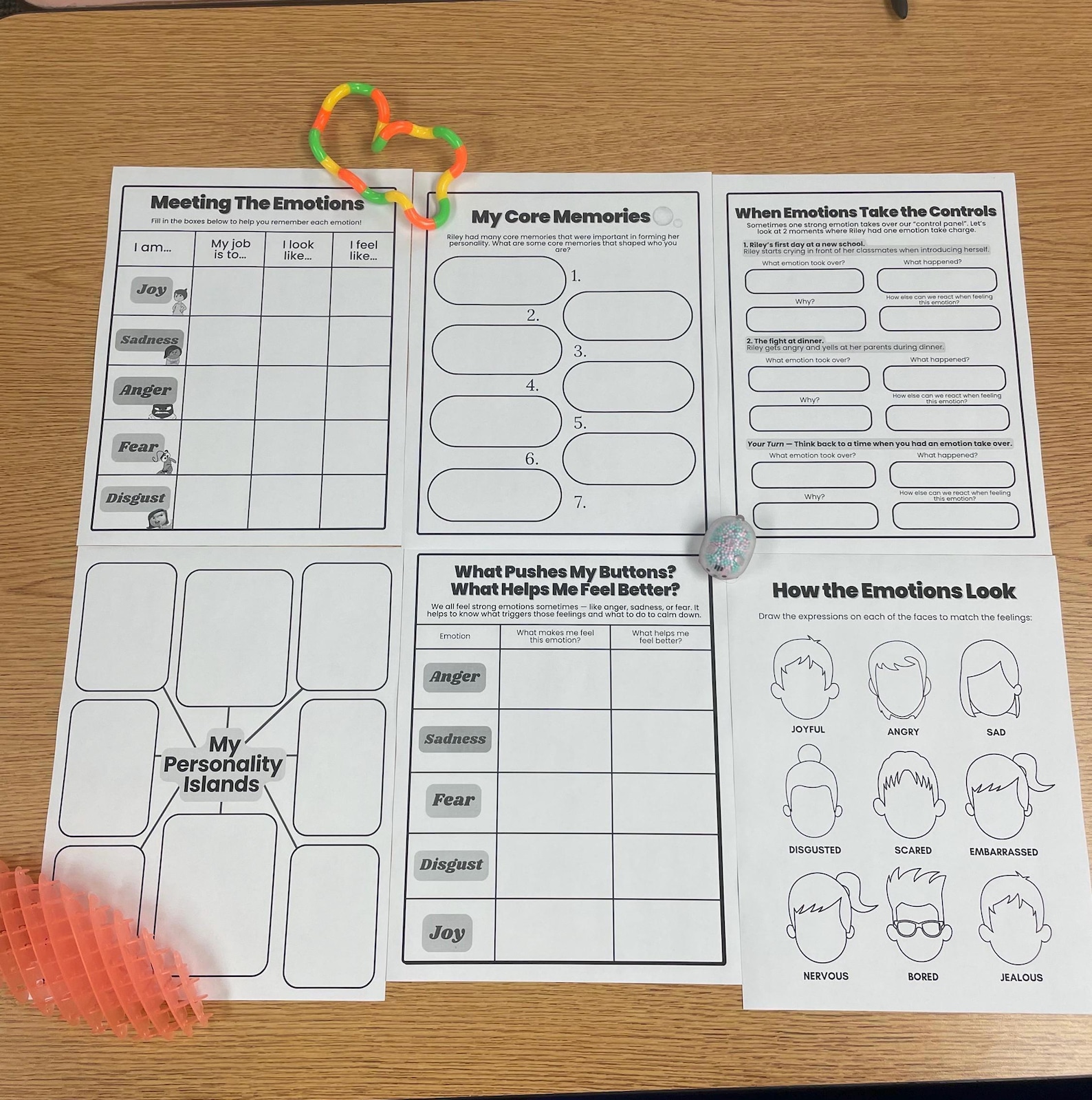 Inside Out SEL Workbook | Emotion Awareness and Regulation Lesson ...