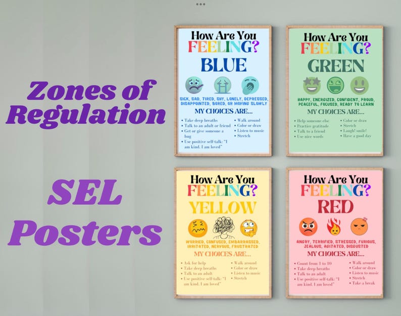 Zones of Emotional Regulation Posters | Inside Out SEL Lesson ...