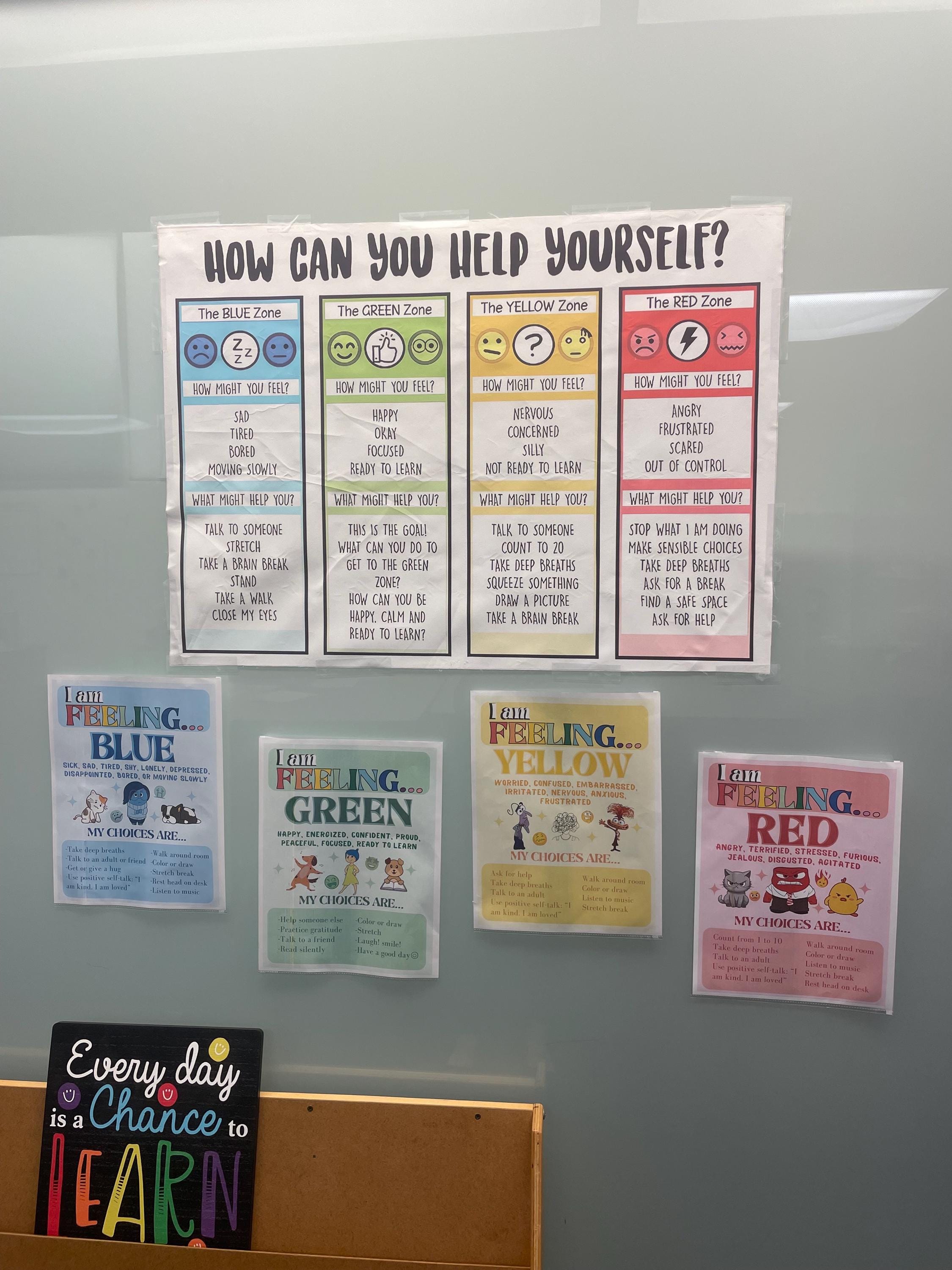Zones of Emotional Regulation Posters | Inside Out SEL Lesson ...