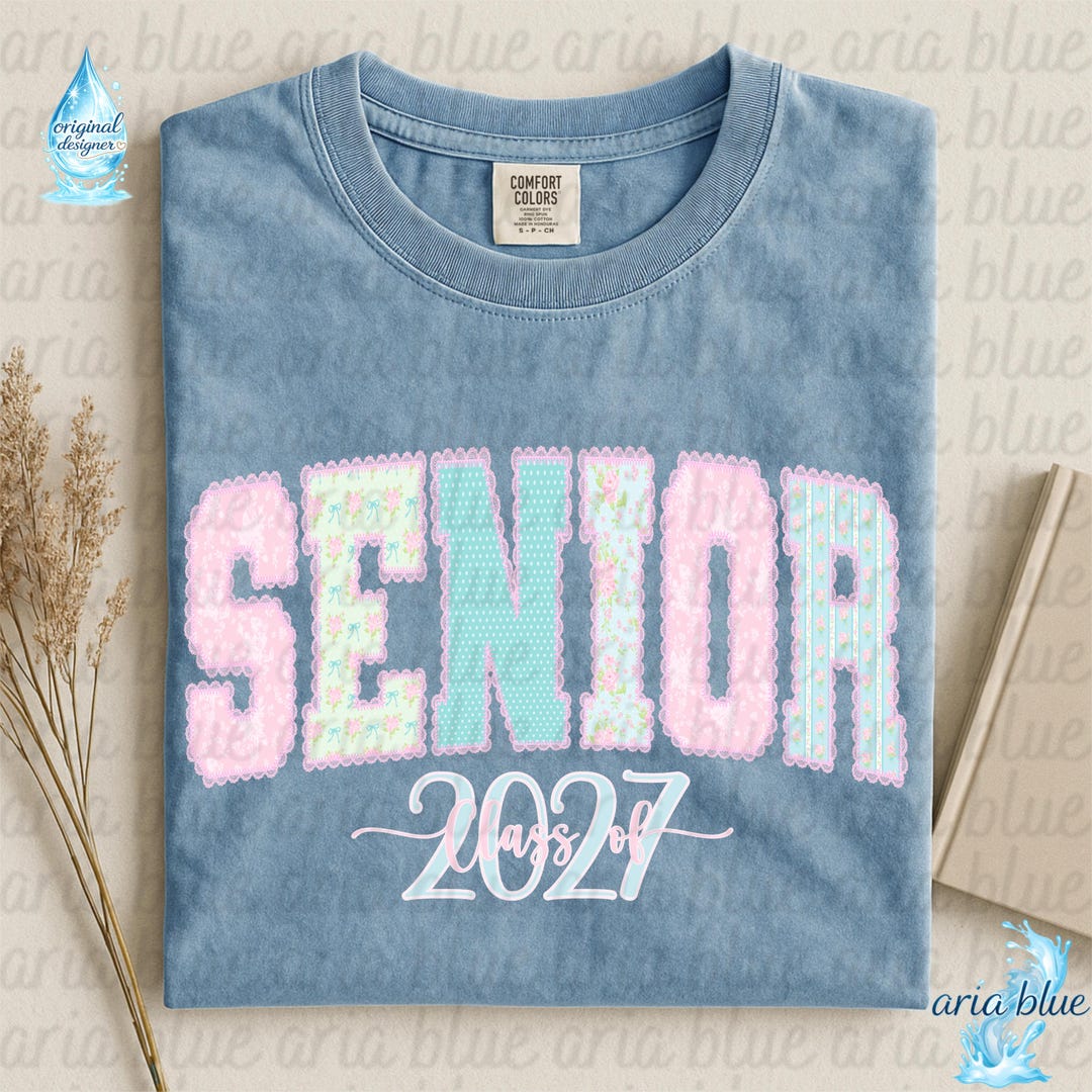 Custom Senior Class PNG | Coquette Floral Patchwork Design (digital ...