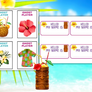 Luau Bunco Game, Hawaiian Party Game, Tropical Dice Game, Beach Theme ...