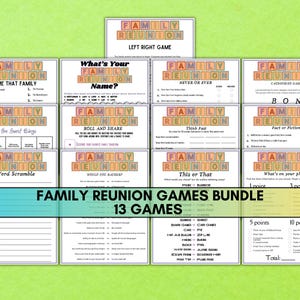 Family Reunion Games Printable, Icebreaker Games, Get to Know You, Meet ...