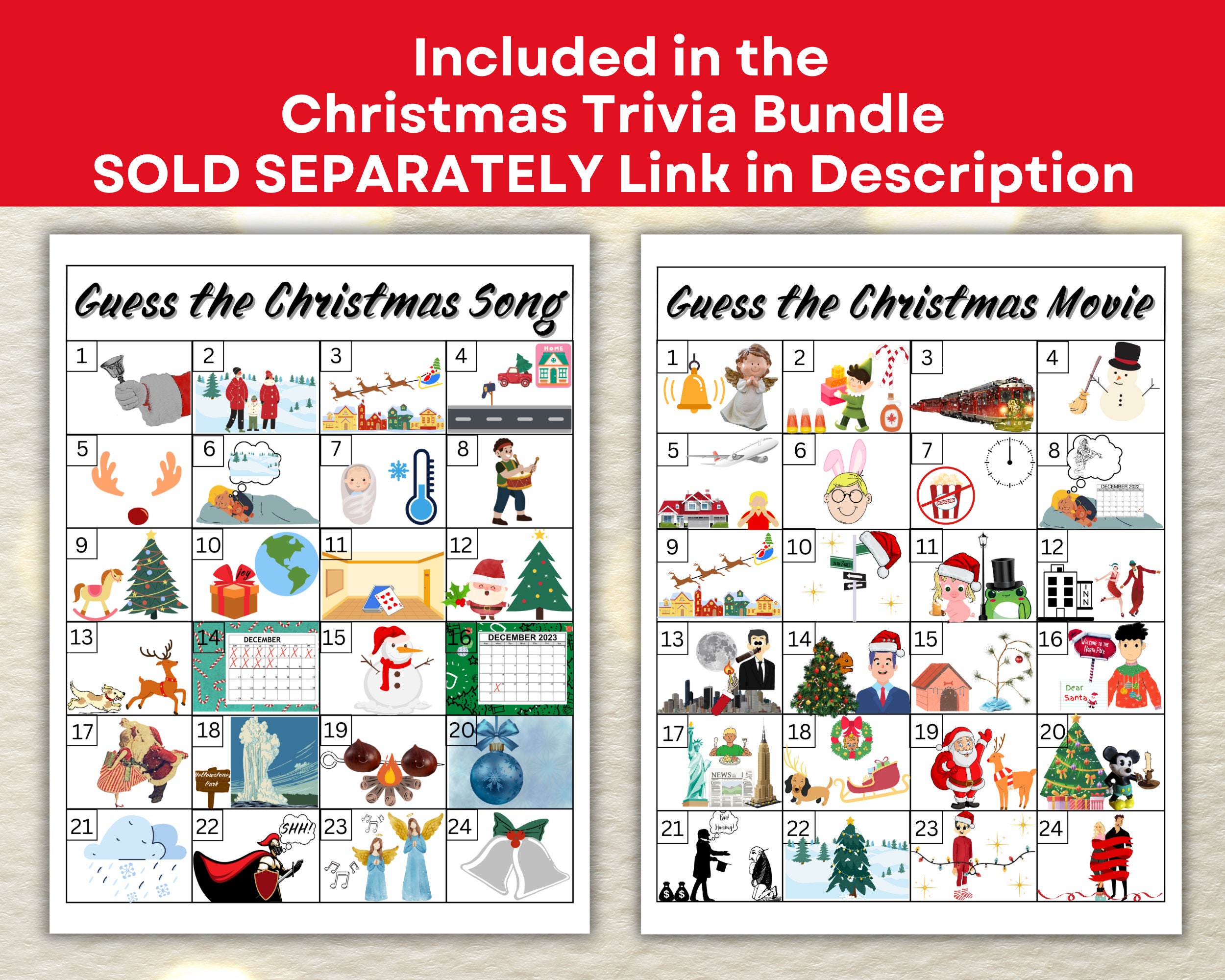 Christmas Song Trivia, Christmas Party Game, Fun Christmas Games ...