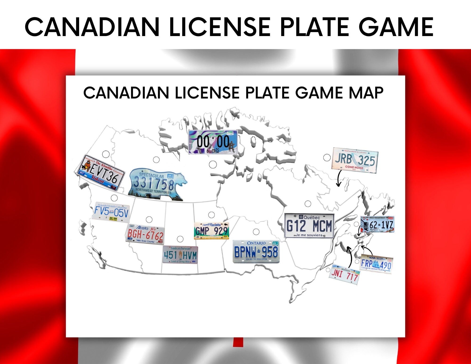 License Plate Game Map Bundle - License Plate Hunt Map Bundle ...