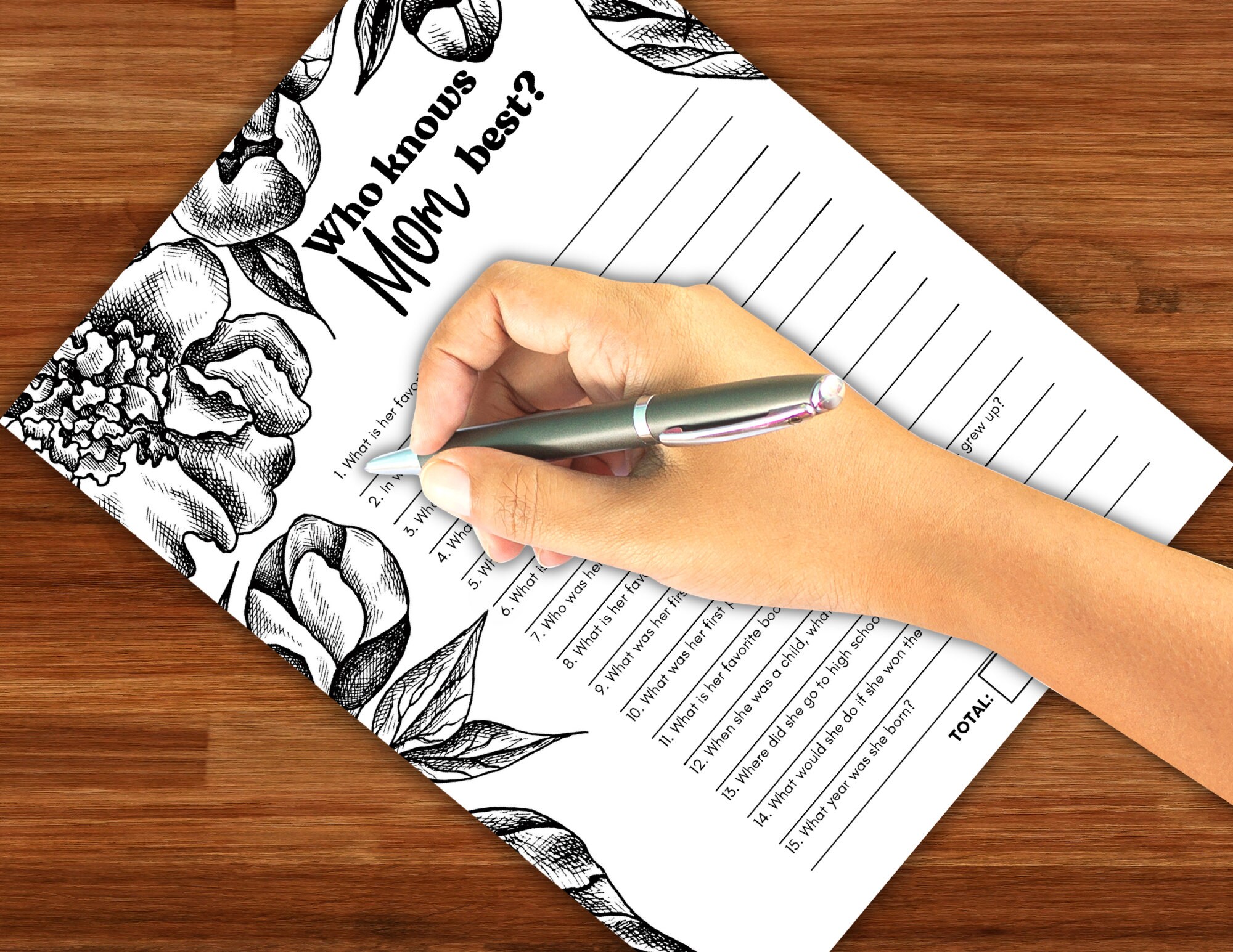 Who Knows Mom Best, Mother's Day Quiz, Mother's Day Game, Mom's ...