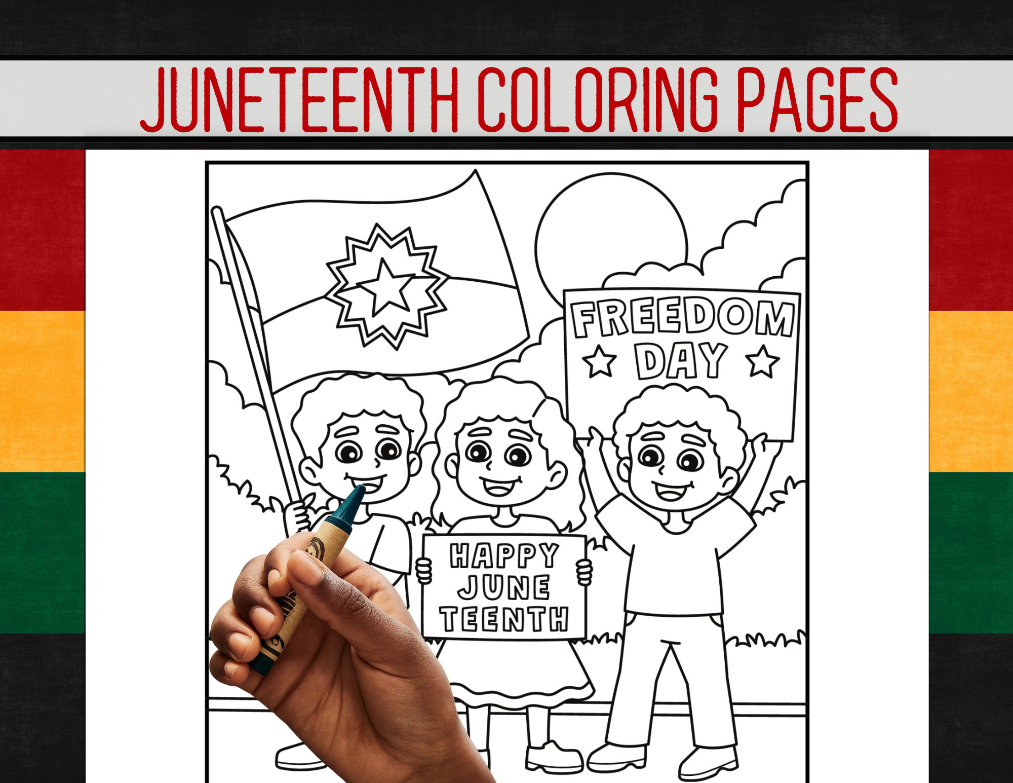 Juneteenth Coloring Pages, Juneteenth Activities, Juneteenth Preschool ...