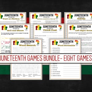 Juneteenth Games, Juneteenth Trivia, Juneteenth Game Bundle, DIY ...