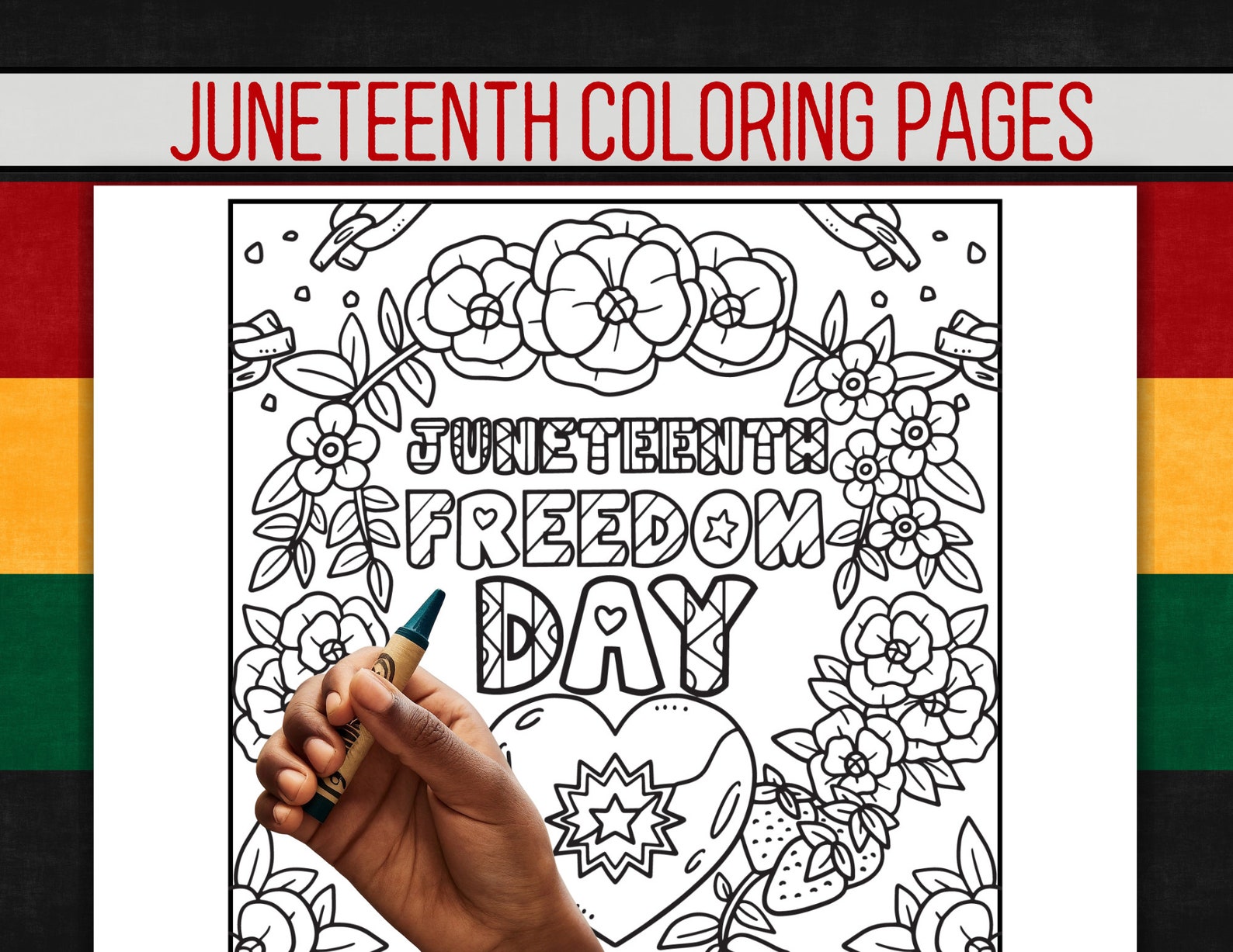 Juneteenth Coloring Pages, Juneteenth Activities, Juneteenth Preschool ...