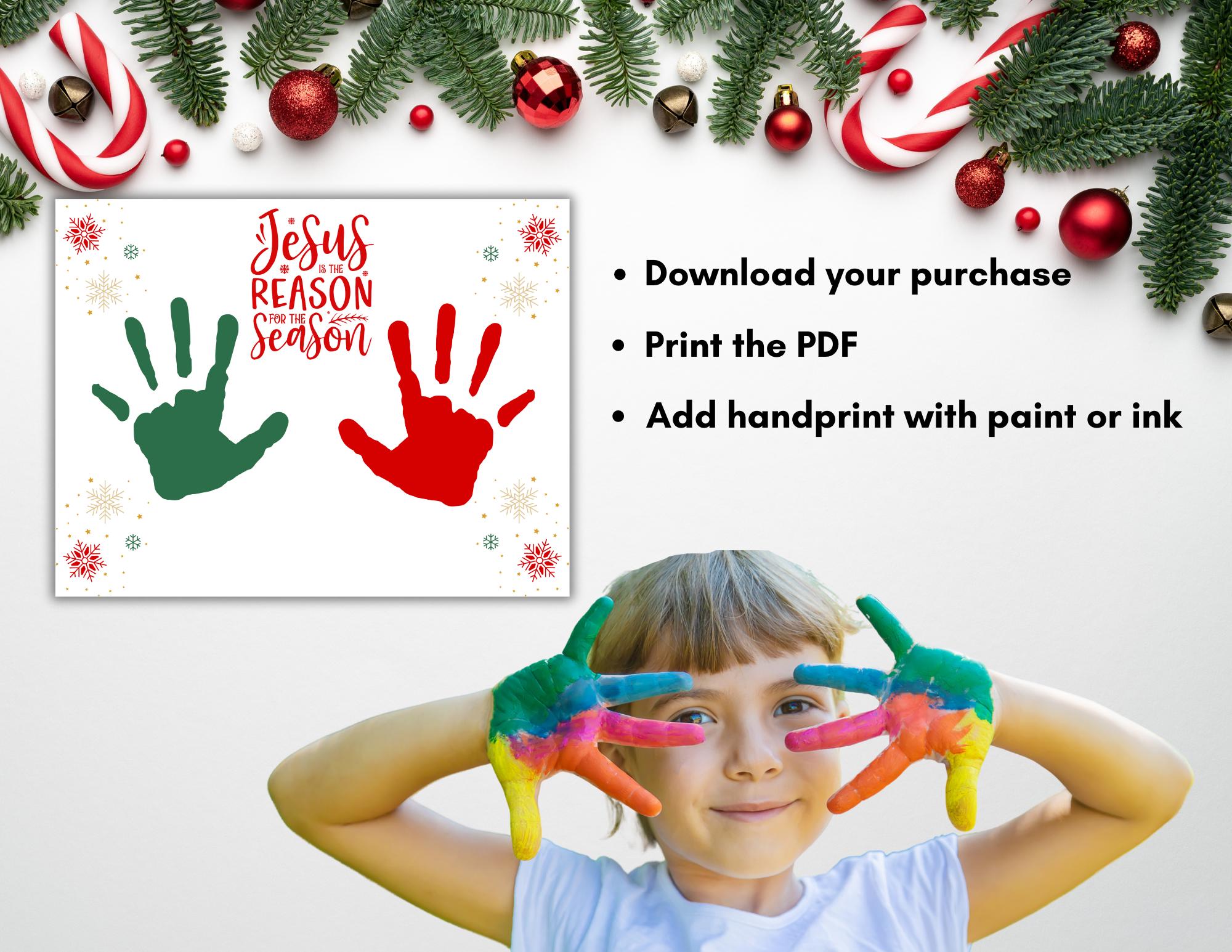 Christian Christmas Handprint Craft, Sunday School Christmas Craft ...