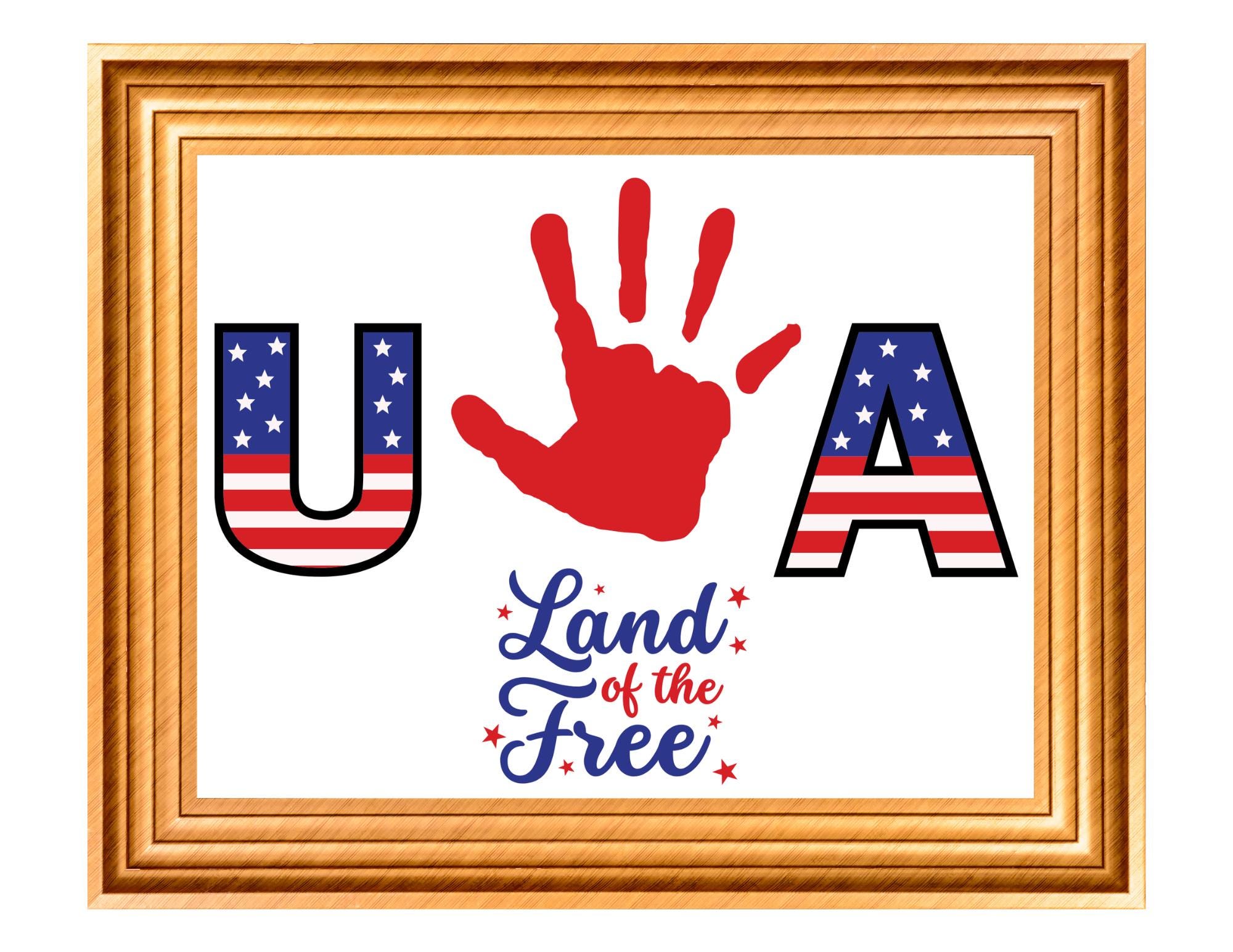 Patriotic Handprint Crafts, USA Handprint Crafts, Patriotic Preschool ...