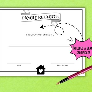Fun Family Reunion Awards, Family Reunion Award Ideas, Family Reunion ...