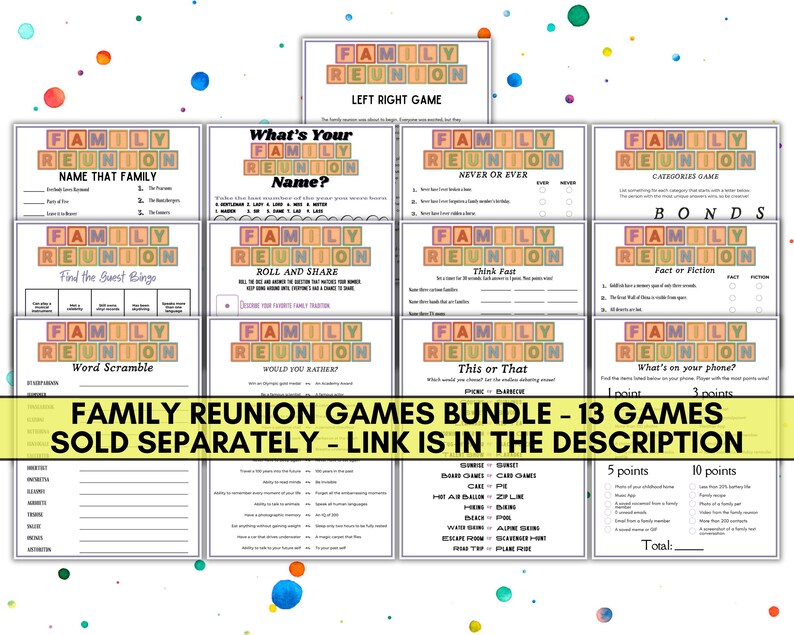 Family Reunion Left Right Game, Family Reunion Past the Gift Game ...