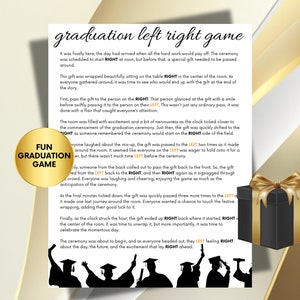Graduation Left Right Game, Graduation Pass the Gift, 2026 Graduation ...