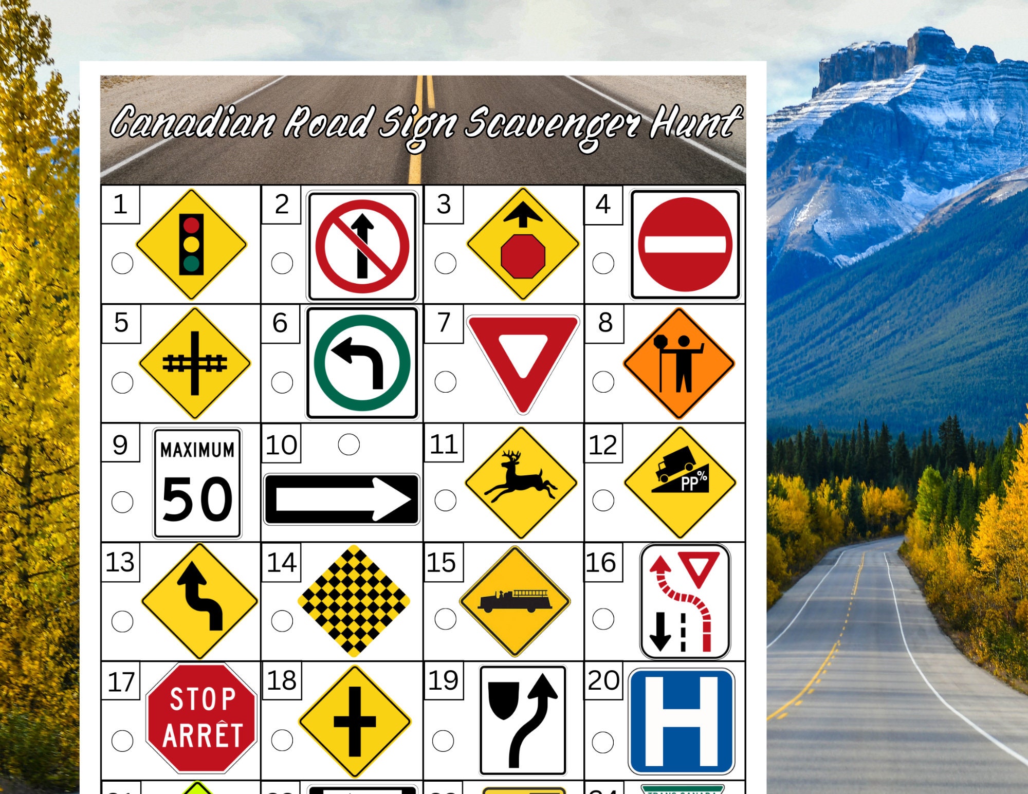 Canada Road Signs Game, Canada Car Games for Kids, Canada Road Trip ...