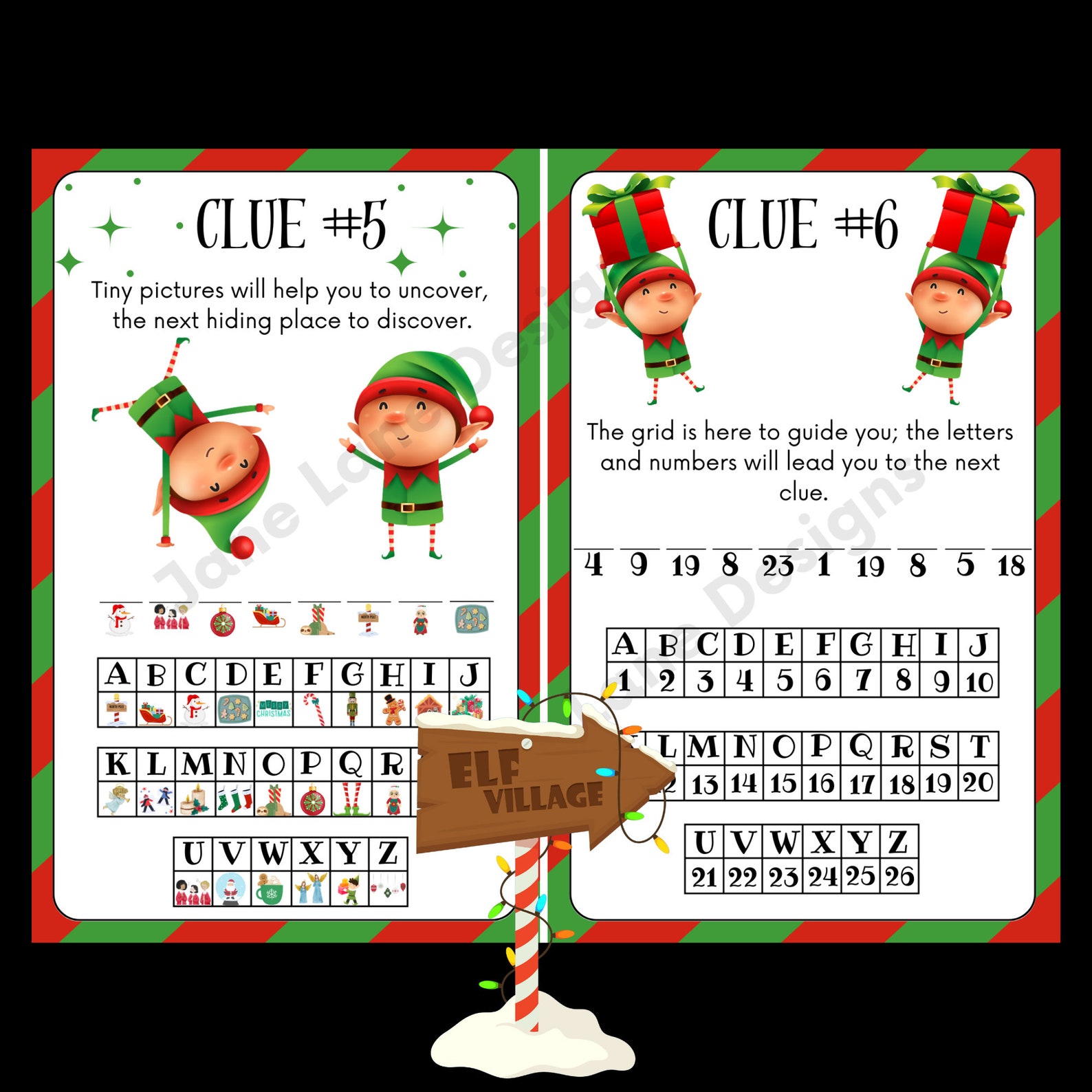 Elf Scavenger Hunt, Christmas Scavenger Hunt, Letter From Elf, Elf Game ...