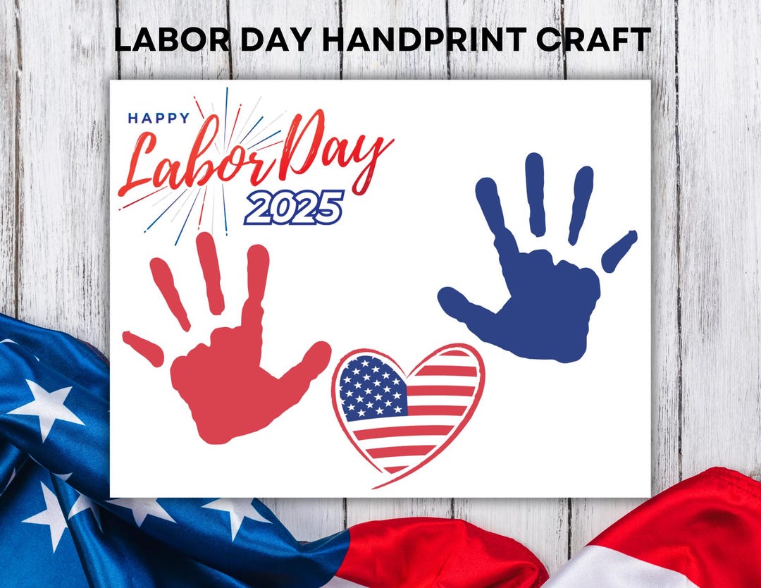 Labor Day Handprint Craft, Labor Day 2025, Labor Day Craft, Labor Day ...