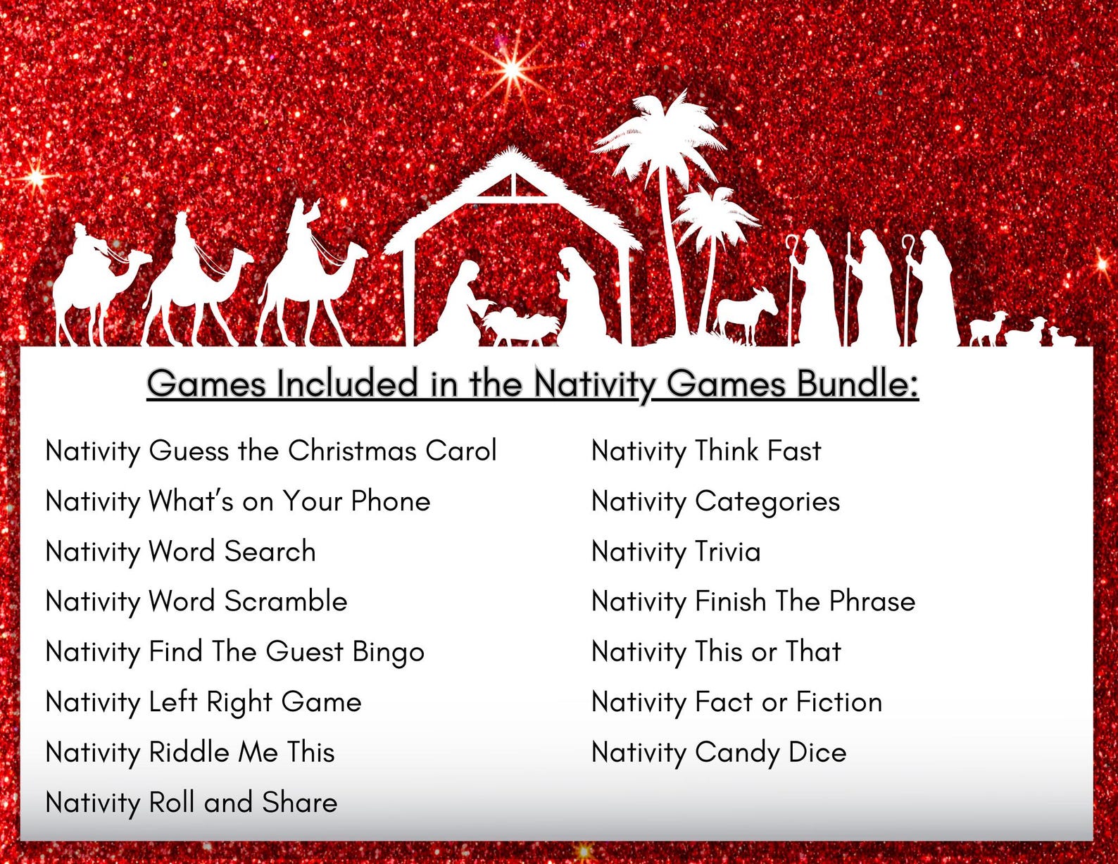 Christian Christmas Games Bundle, Nativity Games, Bible Christmas Games ...